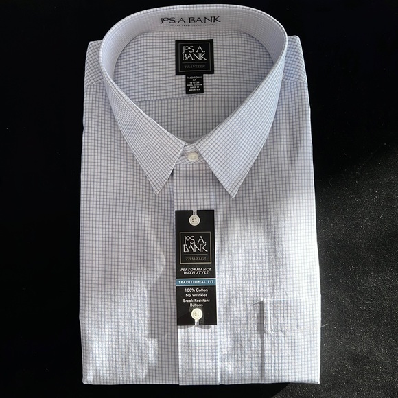 Jos. A. Bank | Shirts | Jos A Bank Mens Traditional Fit Blue White ...